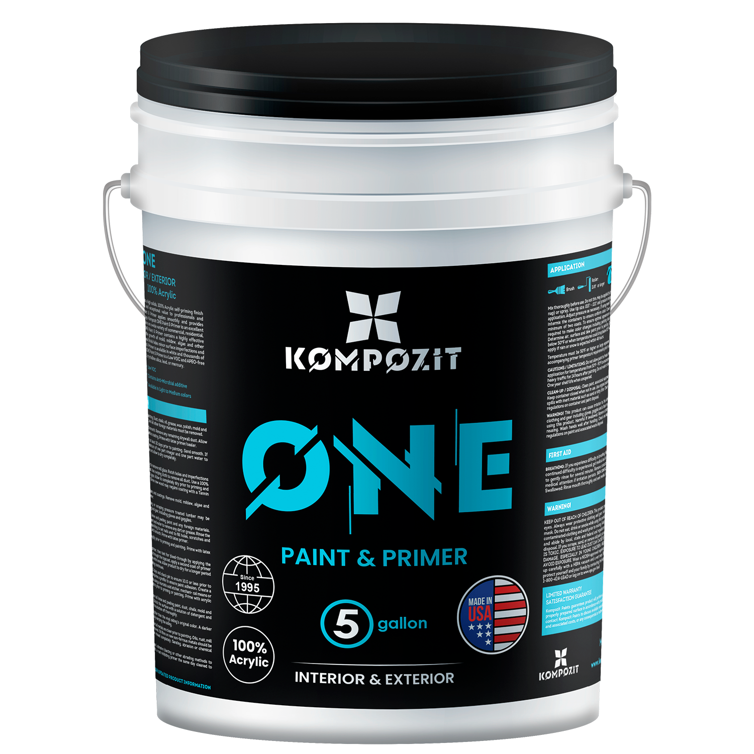 Exterior primer paint for walls ONE Paint & Primer 100% Acrylic – Kompozit